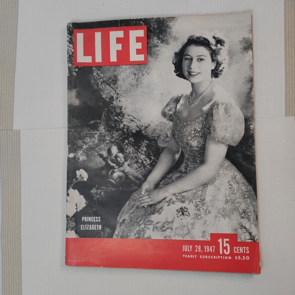 life | Accents | Vintage Life Magazine Princess Elizabeth July 28 947 ...